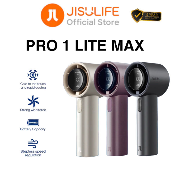 Jisulife Pro 1 Lite Fan Rechargeable Handheld Jet Fan Strong Cooling ...