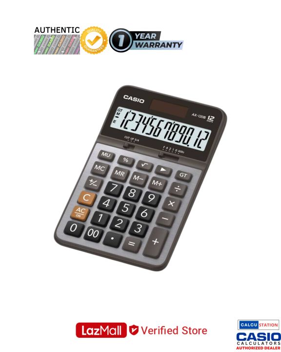 Casio Calculator AX-120B | Practical Calculators | Compact Desk Type ...