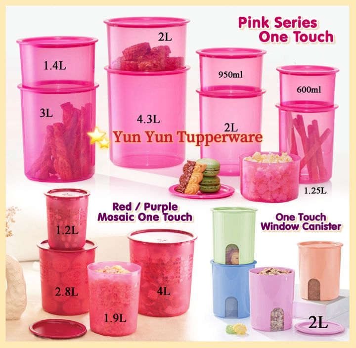 Tupperware One Touch (1 PC) - 600ml / 1.2L / 1.25L / 1.4L / 1.5L / 1.9L ...