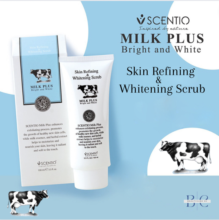 [SG INSTOCK] SCENTIO MILK PLUS SKIN REFINING & WHITENING SCRUB 100 ML ...