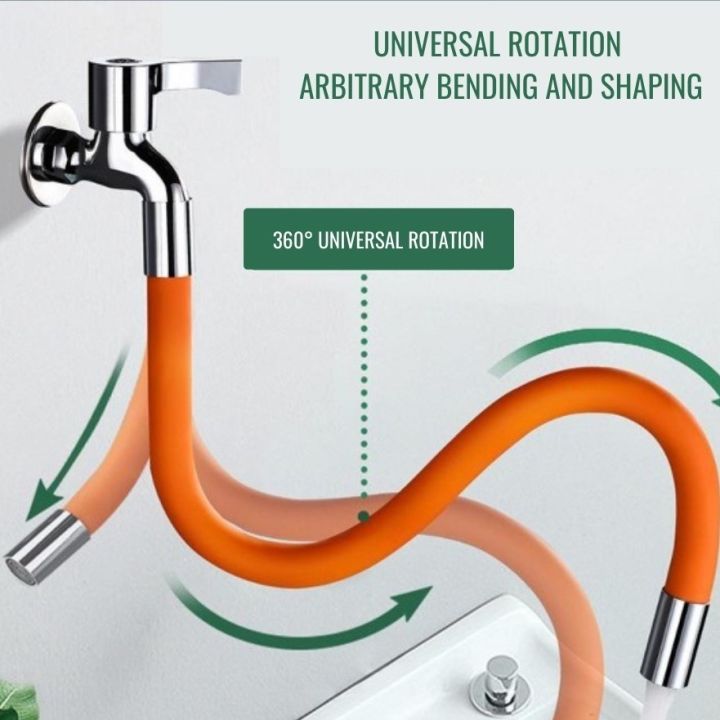 Faucet Extension Extender Universal 360 Degree Rotating Silicone ...