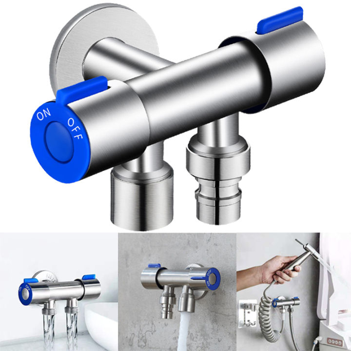 Homekit Mall Water Tap Faucet Bathroom Bidet Dual Use Valve Double ...