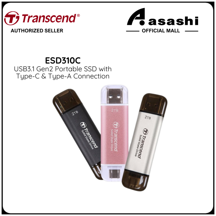 Transcend ESD310C / ESD310S 512GB / 1TB USB3.1 Gen2 Portable SSD with ...