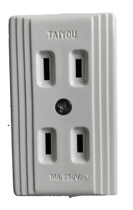 Outlet 2 Gang Surface Type Extension Cord Type, 2 Gang Flat Pin Outlet ...