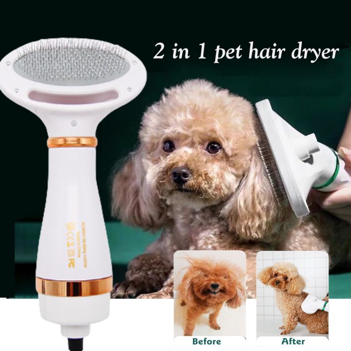 2 in 1 Portable Pet Dryer Dog Hair Dryer & Comb Pet Grooming Cat Hair ...