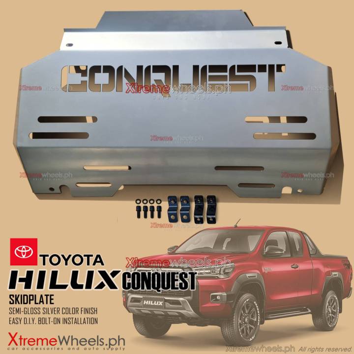 Hilux Conquest 2018-2025 Silver Color Hard Steel Engine Under cover ...