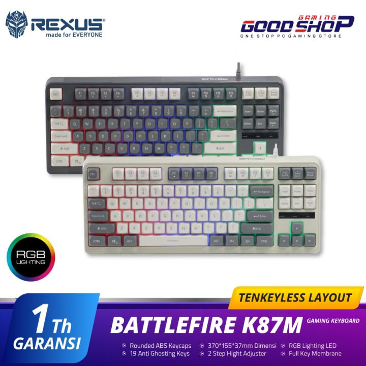Rexus Keyboard Gaming Battlefire K87M | Lazada Indonesia