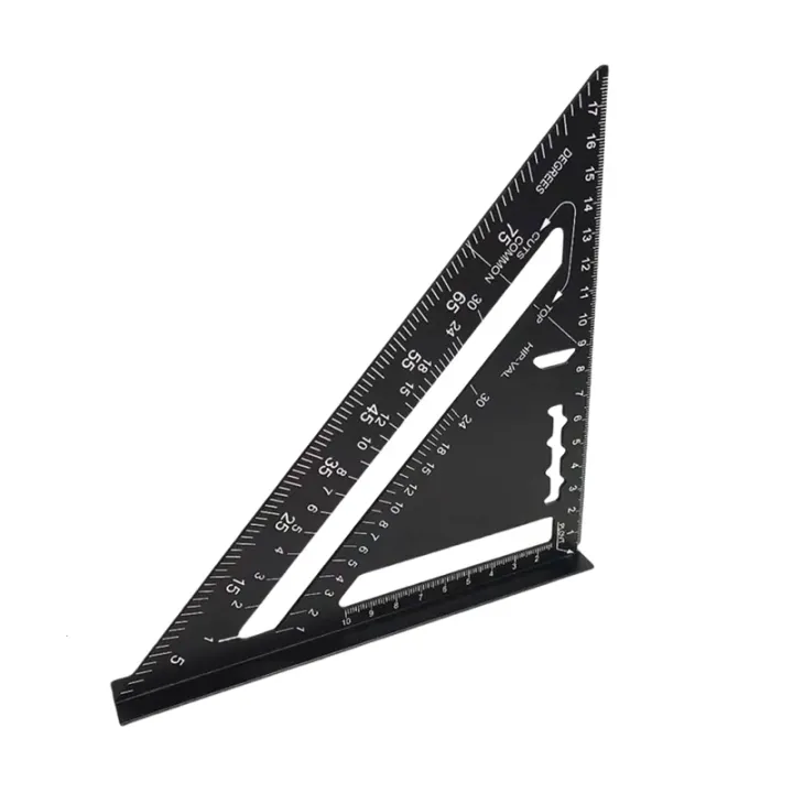 7inch Triangle Measuring Tool Precisions Drawing Rulers Aluminum ...