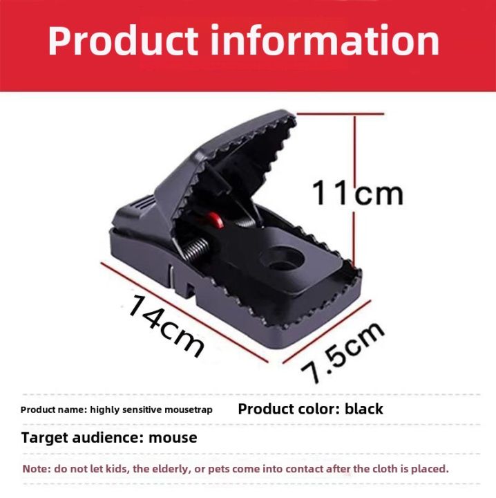 Sensitive Plastic Mouse Trap Clip - Reusable Household Rodent Killer ...