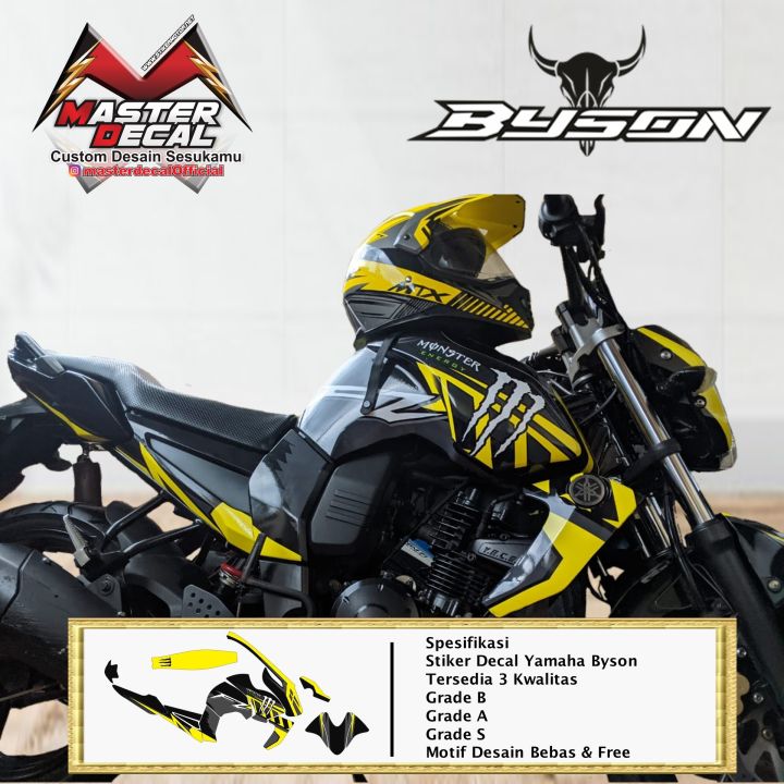 Stiker Decal Motor Byson Karbu Motif Monst++ Grade B | Lazada Indonesia