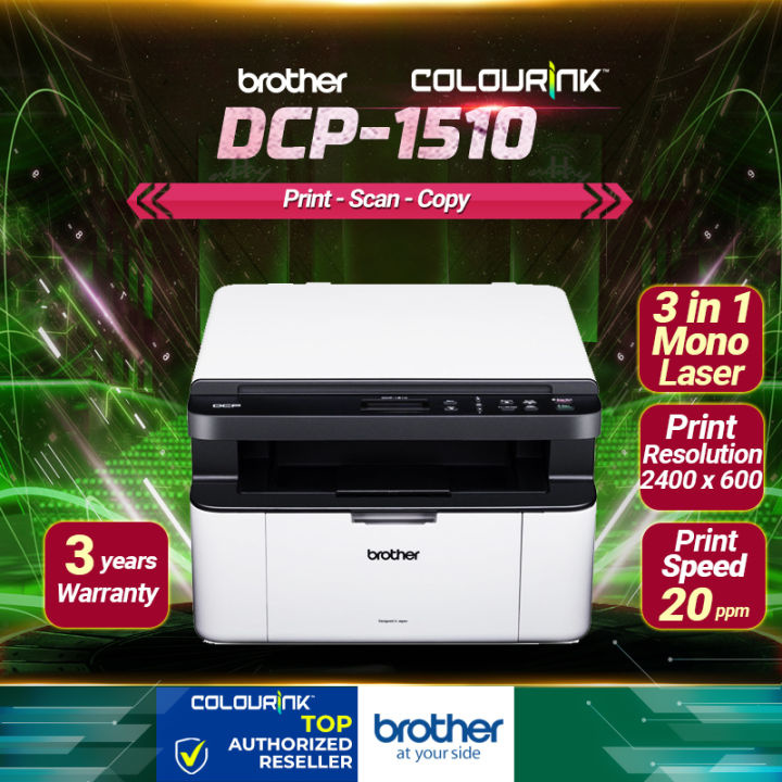 Brother DCP-1510 B&W Laser Printer A4 Print Scan Copy Monochrome Low ...