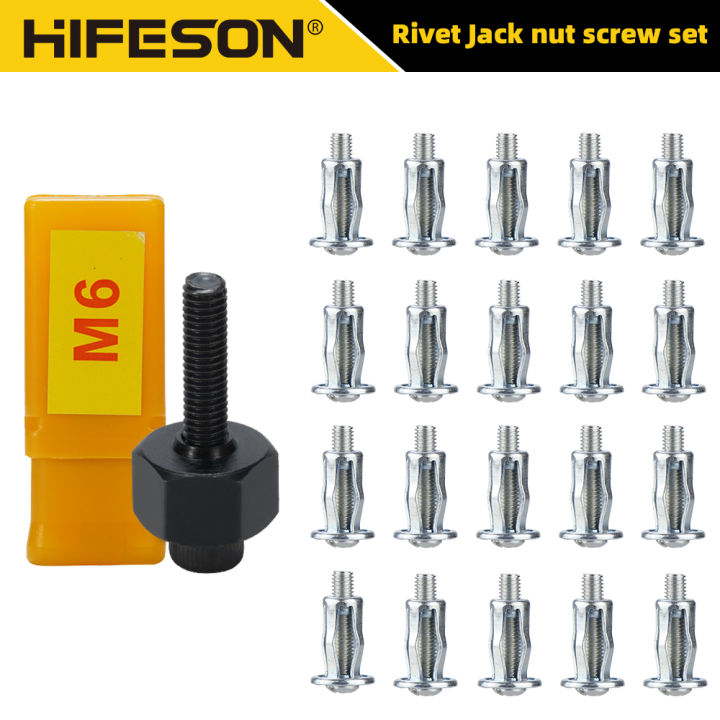 HIFESON M4 M5 M6 M8 Jack Nuts Rivet Set 20pcs Expansion Clamp Petal ...