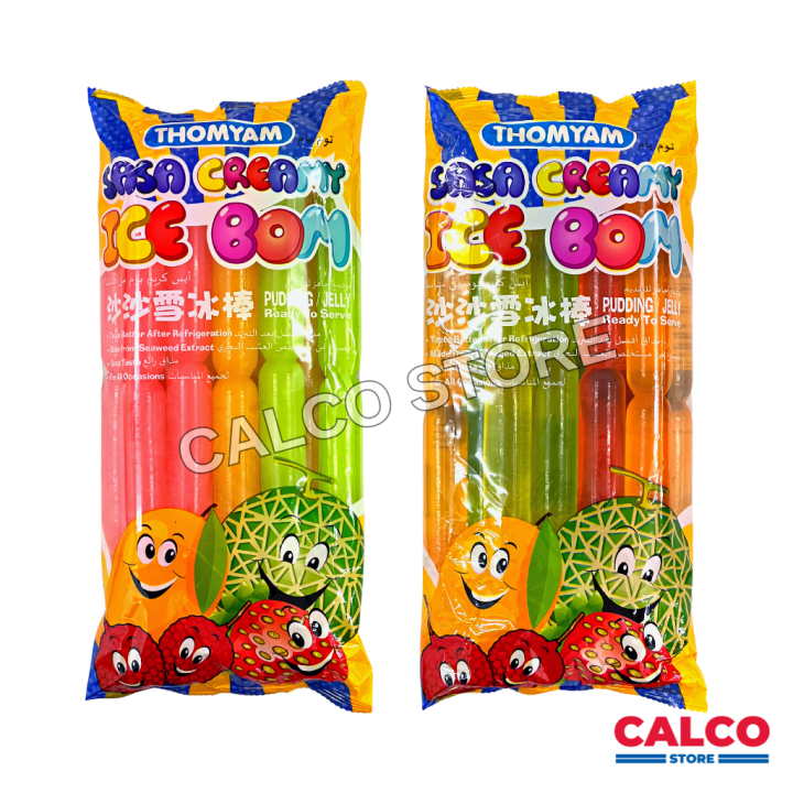 90g x 10pcs Thomyam Sasa Creamy Ice Bom Pudding / Jelly 沙沙雪冰棒 | Lazada