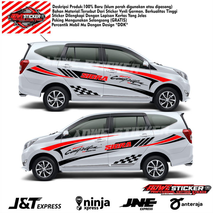 Stiker sticker mobil calya sigra | cutting sticker list daihatsu ...