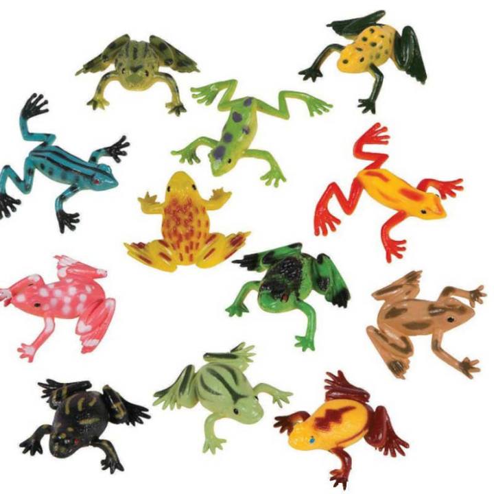36 Pieces Plastic Frogs Toy Realistic Frog Toy Decorations Mini Vinyl ...