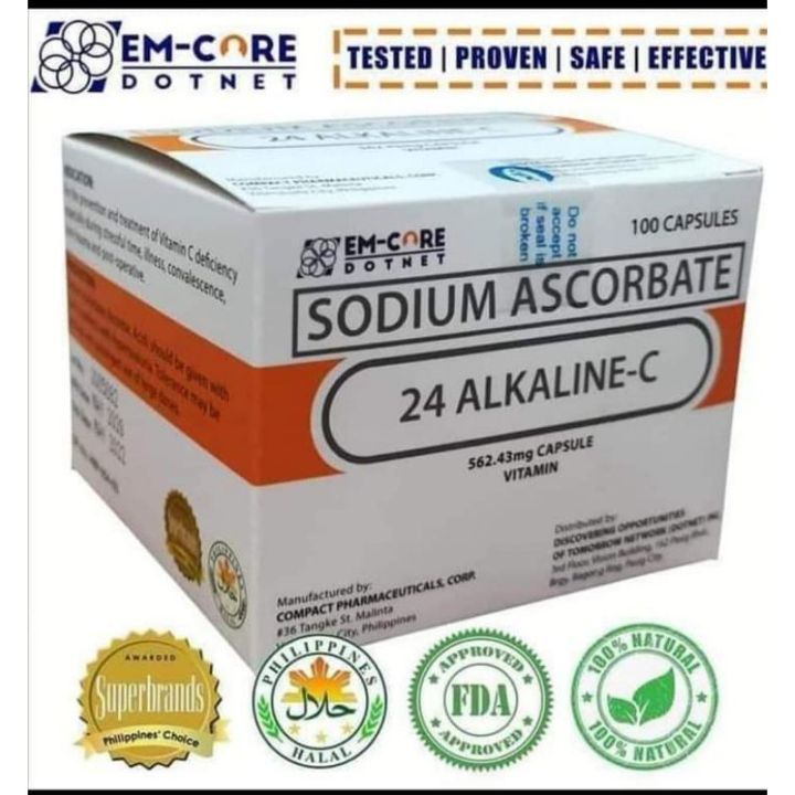 24 Alkaline C Sodium Ascorbate Vitamin C by 10caps/ 30 caps only (100% ...