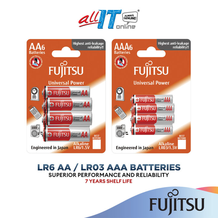Fujitsu Battery Universal Power AA / AAA BATTERIES (2x /6x Pcs ...