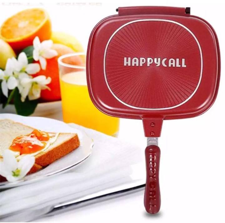Happy Cooco Pan Double Grill Pan 32cm (Red) | Lazada PH