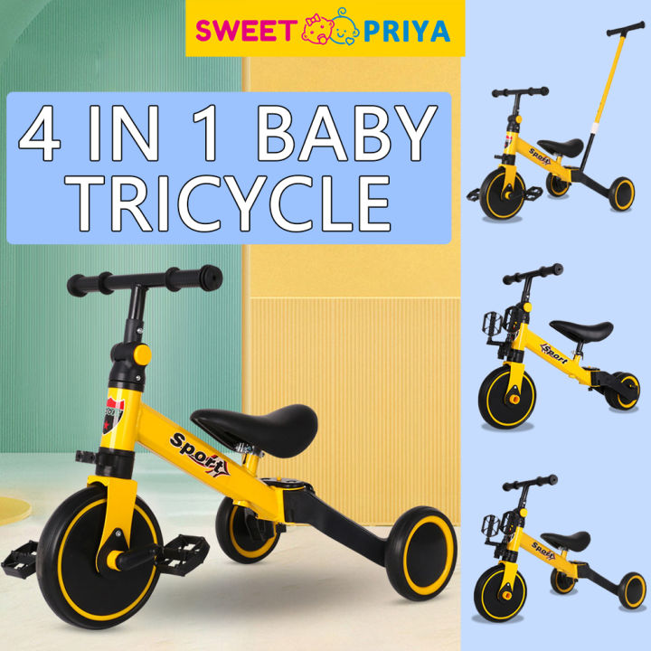 Baby Tricycle Bycycle Stroller Children Bike Ride on Car 3 Wheels ...