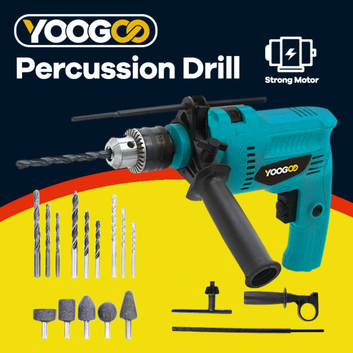 YOOGOO Electric Impact Drill 13mm with Handle and Variable Speed ...
