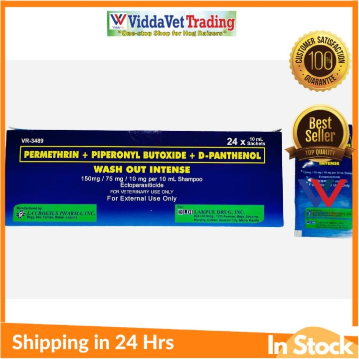 Viddavet WASH OUT Intense Shampoo sold per 10 ml sachet for animals ...