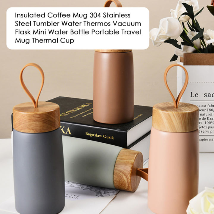 Insulated Coffee Mug 304 Stainless Steel Tumbler Water Thermos Vacuum Flask Mini Water Bottle ...