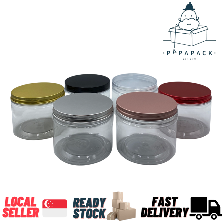 [10cm Diameter] PET Plastic Cookies Container with Aluminium Lid ...