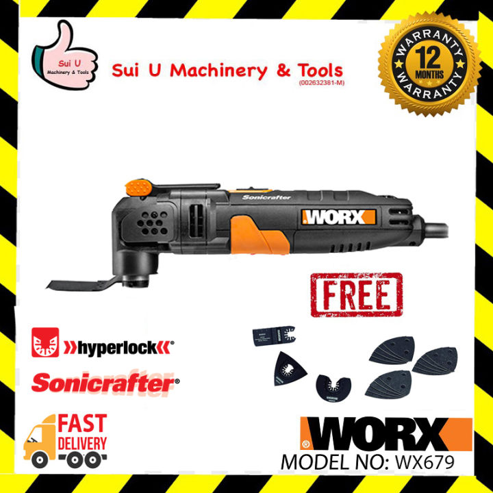WORX WX679 Universal & Hyperlock Sonicrafter / Oscillation Multi-Tool ... WORX WX679 Universal & Hyperlock Sonicrafter / Oscillation Multi-Tool ...