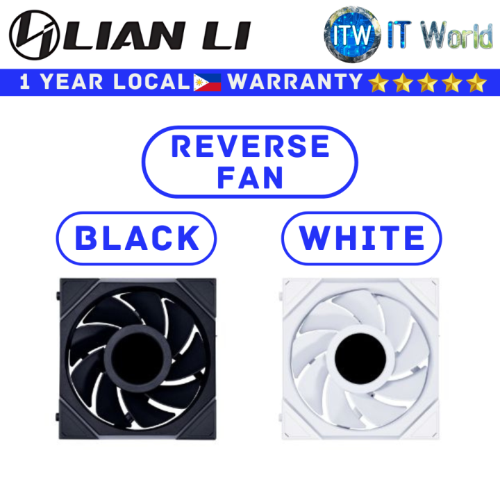 Itw | Lian Li PC Fan UNI Fan TL LCD 140 Reverse Blade (Black/White ...