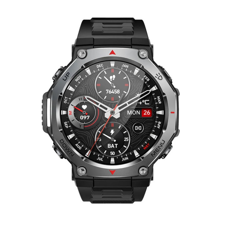 SDSyKT85 Men Smart Watch Amoled Screen Strong Light Flashlight SOS ...