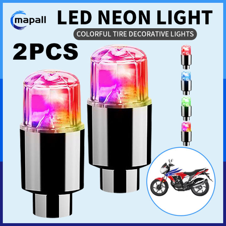 2pcs tire light for car Color LED lights General Motors motorcycle tire ...