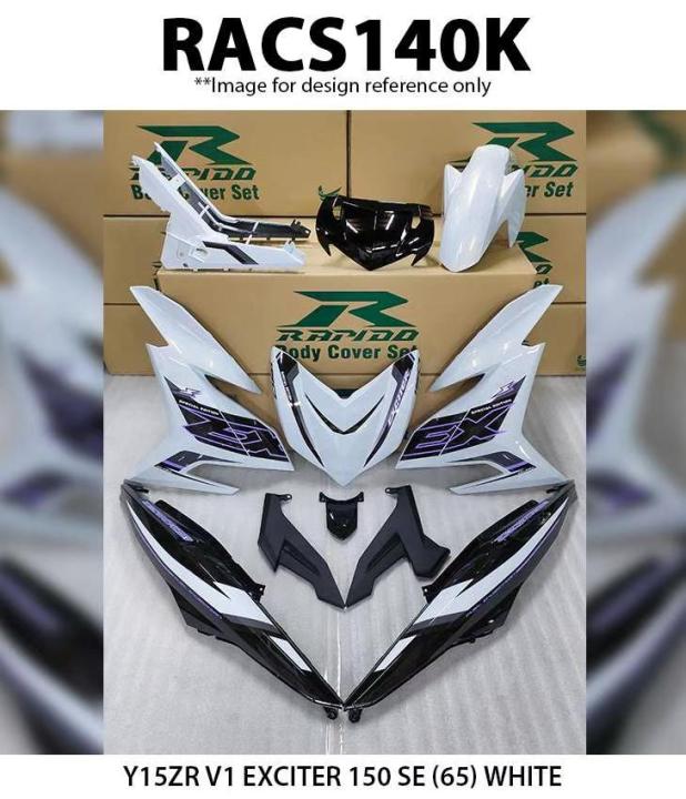 Cover Set Y15ZR V1 V2 Yamaha Rapido Exciter 150 SE (65) Grey White Blue Ysuku Accessories Motor ...