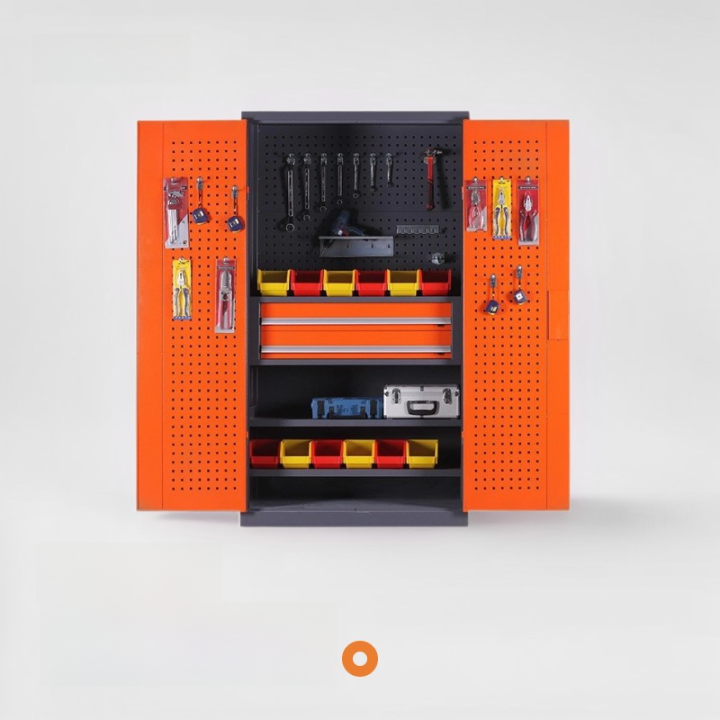 ตู้เครื่องมือฮาร์ดแวร์เหล็ก Multi-Functional Heavy Parts Storage ...