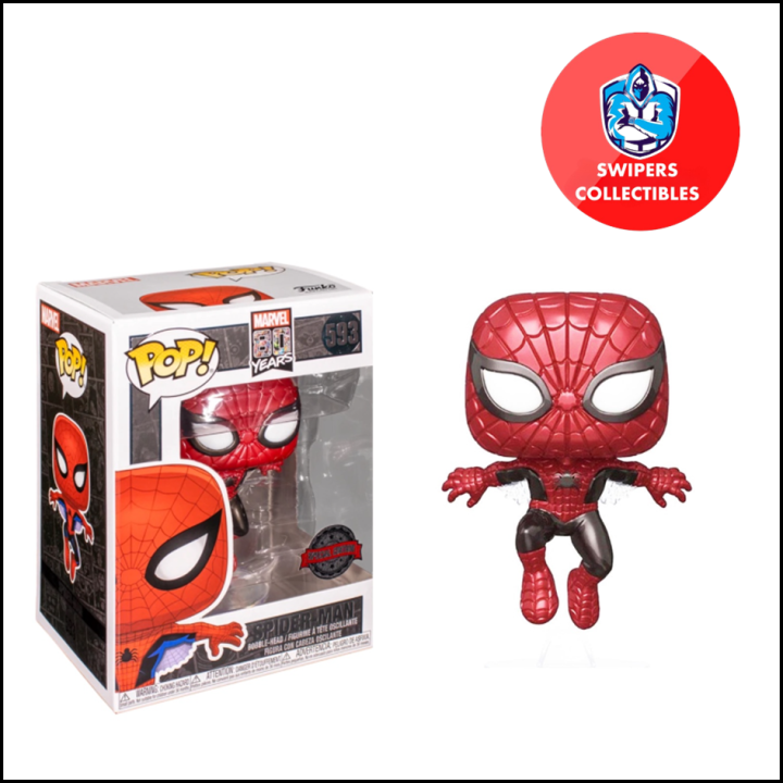 Funko Pop: Spiderman Metallic First Appearance 80th Anniversary ...