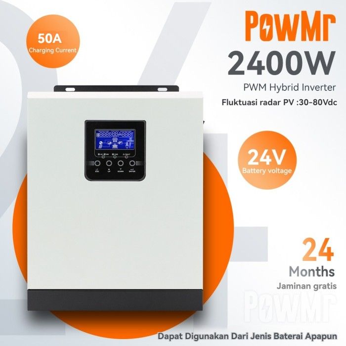 POWMR 3KW HYBRID SOLAR INVERTER 50A PWM PURE SINE WAVE INVERTER 80VDC ...