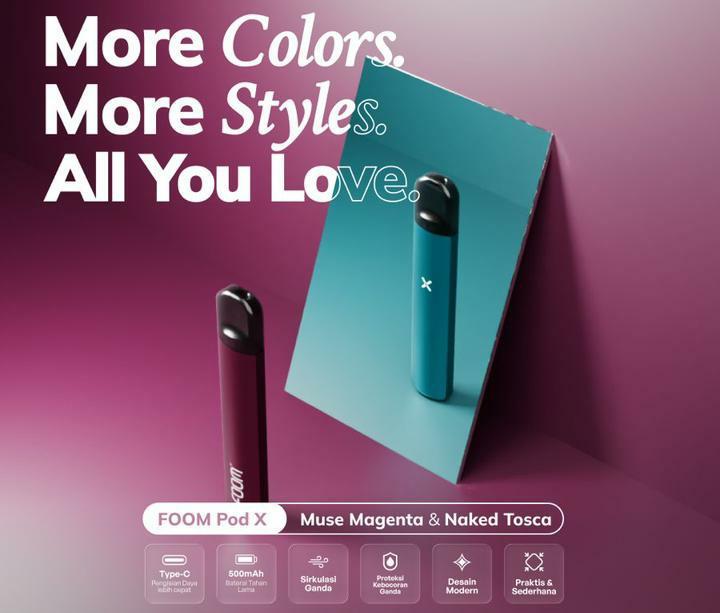 FOOM POD X POD KIT BUNDLING 15ML MUSE MAGENTA & NAKED TOSCA BY FOOM LAB ...