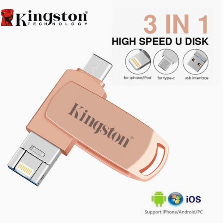 Kingston 512GB 1TB 2TB Pen Drive OTG Pendrive 3 In 1 HD Memory Stick ...