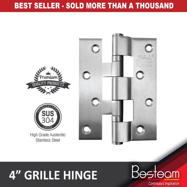 DAL® 4" GRILLE HINGE - Stainless Steel SUS304 Aluminium Door Hinge ...