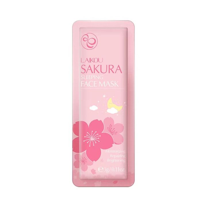 LAIKOU Sakura Serum Cherry Blossoms Face Sleeping Mask Sakura Sachet ...
