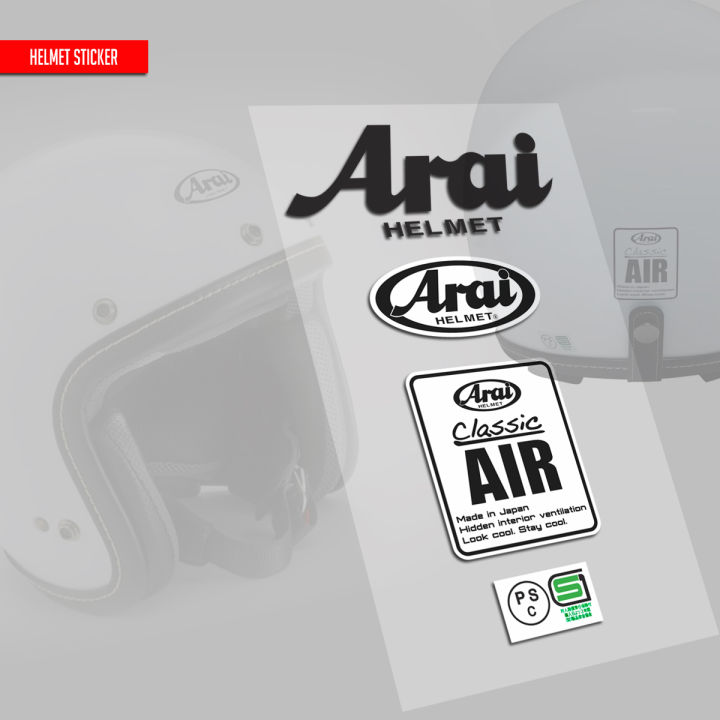 Sticker Set Modifikasi Logo Helm Motor Retro Klasik Classic Bogo A3 ...