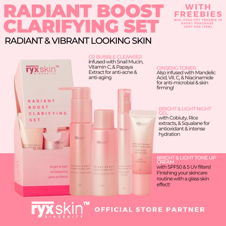 RyxSkin Radiant Boost Clarifying Set | Korean Formulation | Lazada PH