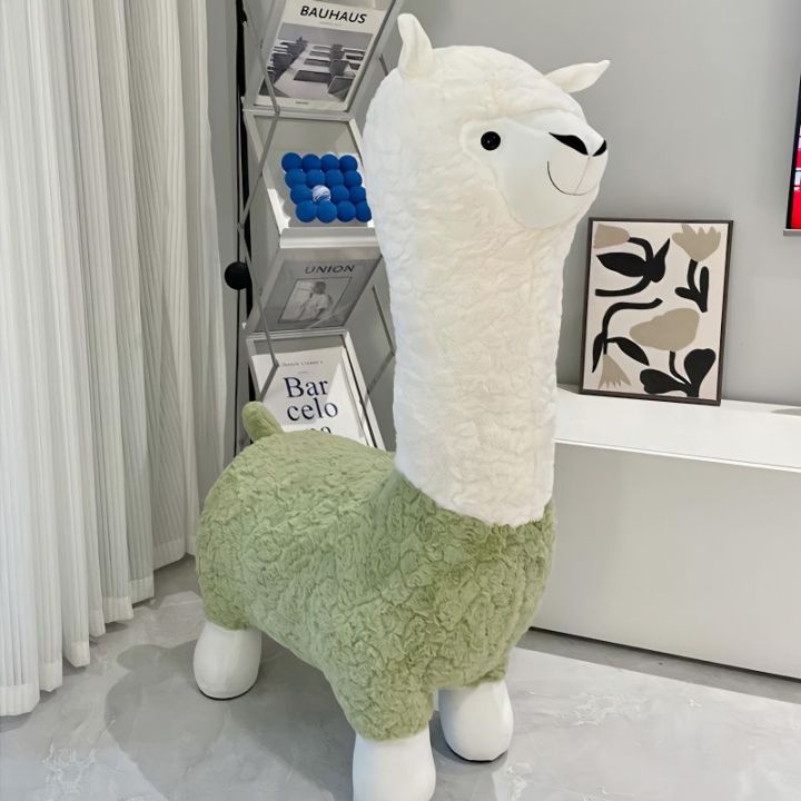 zeng children's alpaca sitting stool animal small alpaca stool cartoon ...