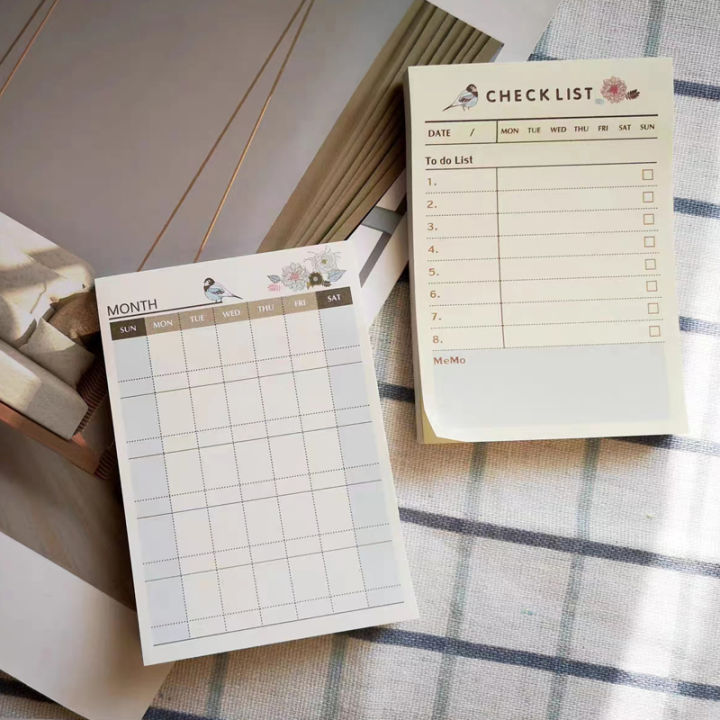 🔥chageey👍 Daily Planner Student Diary Time Planning Memo Pad Daily Memo ...