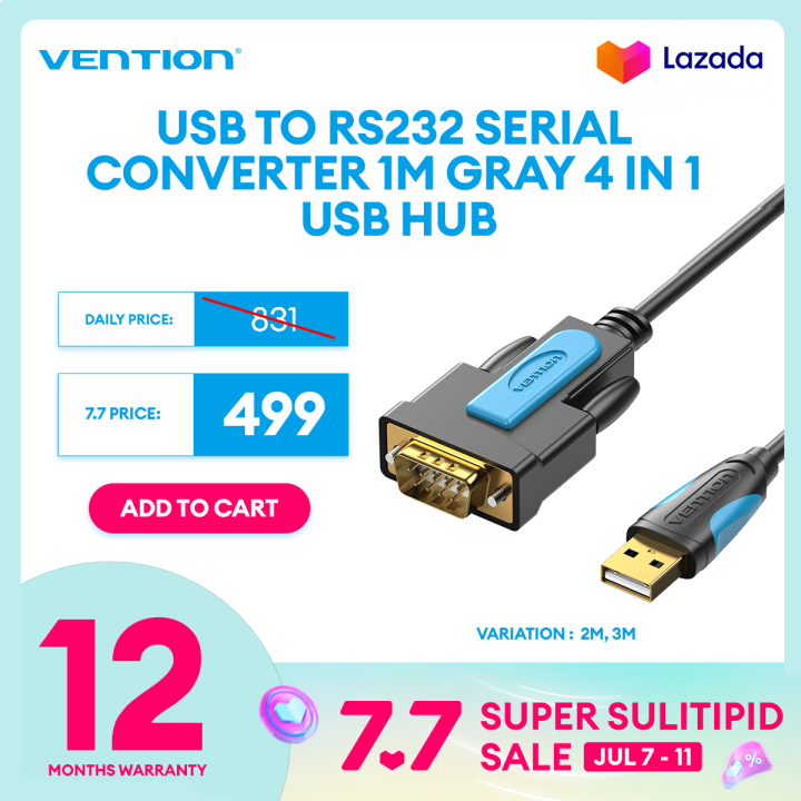 Vention USB to RS232 Serial Converter Compatible with Windows 8/8.1/10 ...