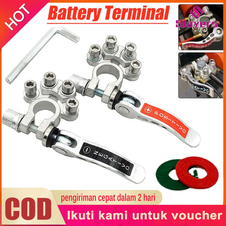 2Pcs QUICK RELEASE TERMINAL ACCU MOBIL Toolless Clamp Cepat Disconnect ...