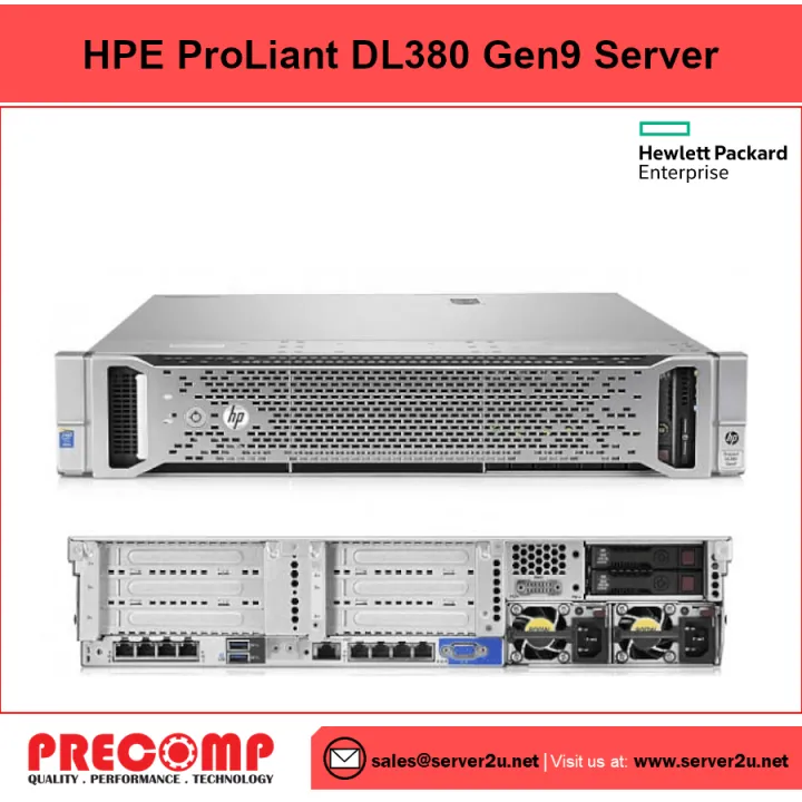 (Refurbished) HPE ProLiant DL380 Gen9 Server (2xE52699v4.320GB.5x1.92TB ...