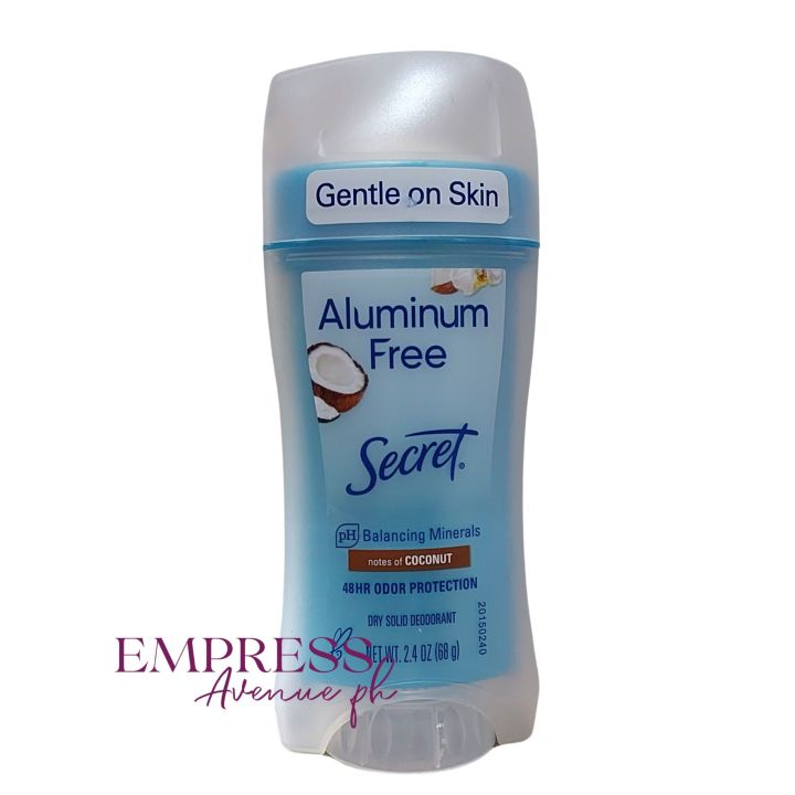 Secret Aluminum Free Deodorant, Notes of Coconut 68g (2.4 oz) | Lazada PH