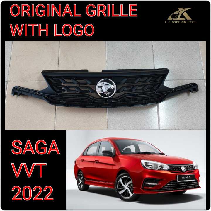 PROTON SAGA VVT NEW 2022 ORIGINAL FRONT GRILLE WITH LOGO EMBLEM GARNISH ...