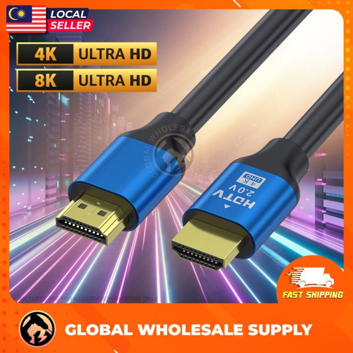 FULL HDTV 4K 8K High Speed HDMI Cable 3D 48Gbps High Resolution High ...