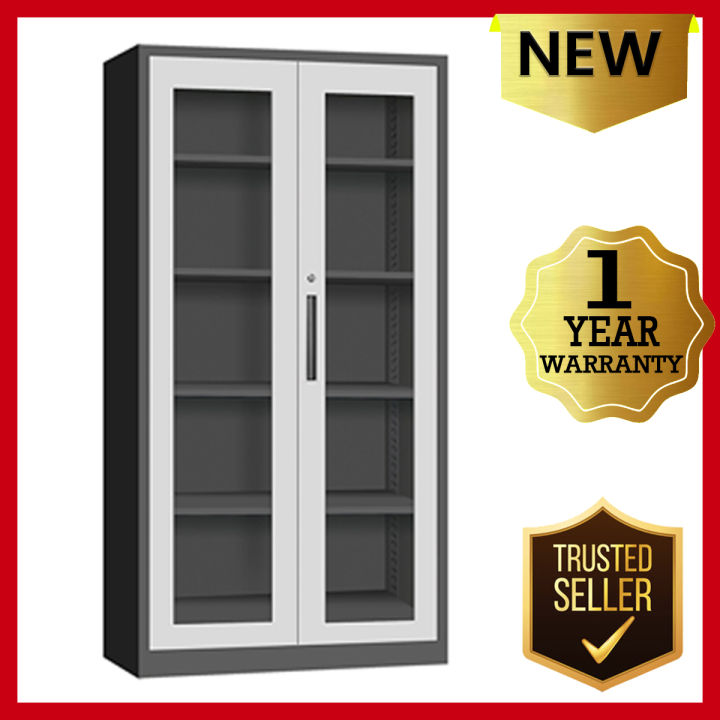 5-Layer Glass Swing Door Steel Cabinet | Lazada PH